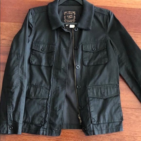 J. Crew | Jackets & Coats | J Crew Utility Jacket Small Dark Gray ...